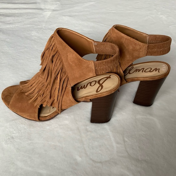 Sam Edelman | Shoes | Sam Edelman Elaine Suede Fringe Heeled Sandals ...